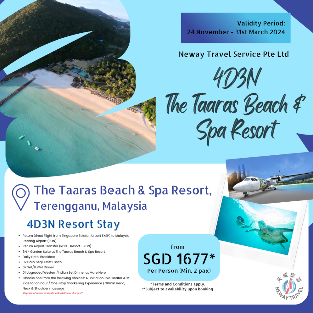 4d3n taaras beach - Neway Travel Service Pte Ltd